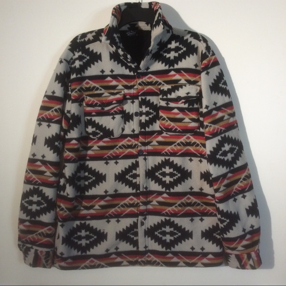 Jackets & Coats | Original Deluxe Fleece Jacket Aztec Grey Black | Poshmark